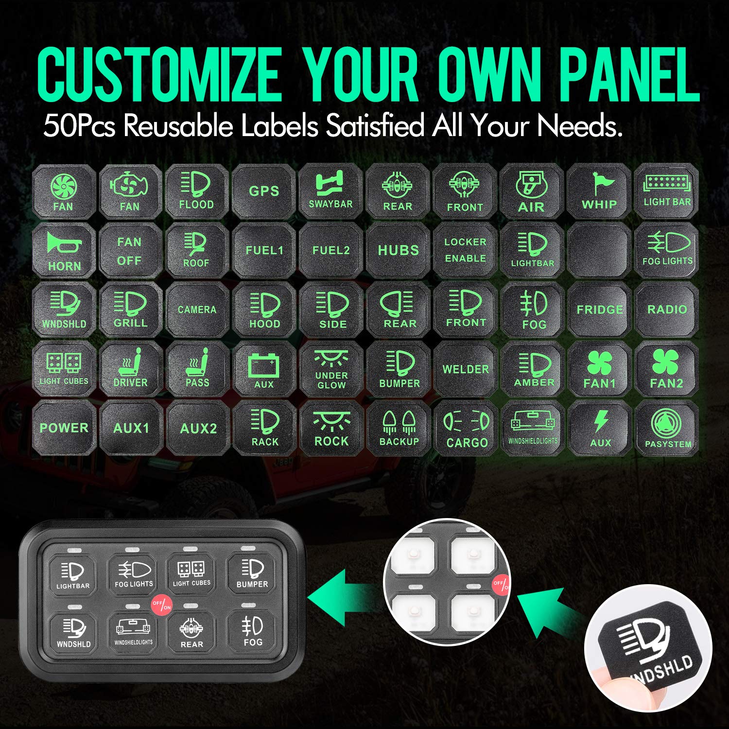 8 Gang Switch Panel Kit - SMK Fabrication