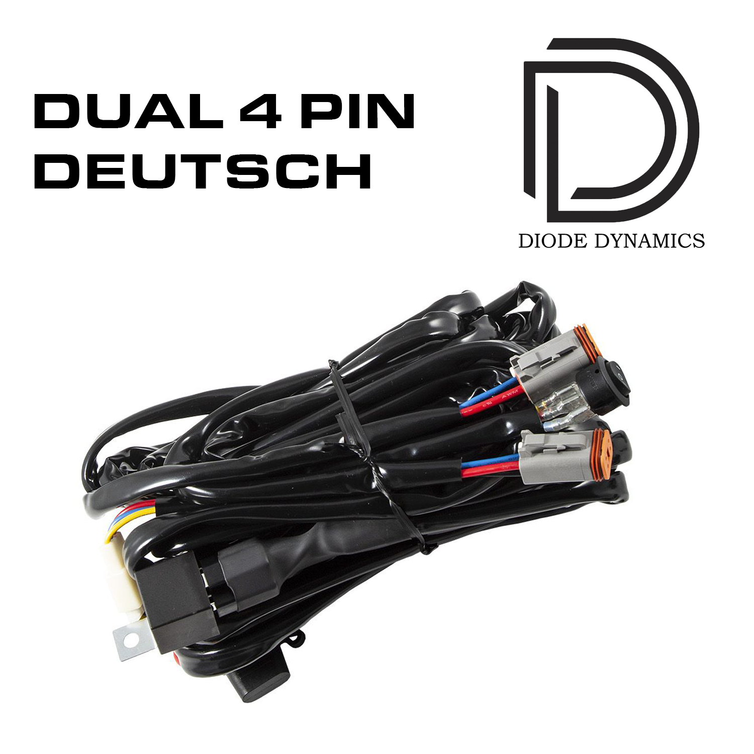 Diode Dynamics Heavy Duty 4 Pin Harness (Dual Output) for C2 Pods - SMK ...